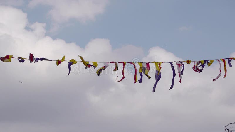 Signal Naval Flags of Different Colors Fluttering in the Wind Stock ...