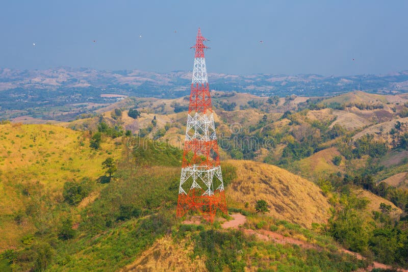 The Signal Pillar is in the Mountains Stock Photo - Image of mtatsminda ...