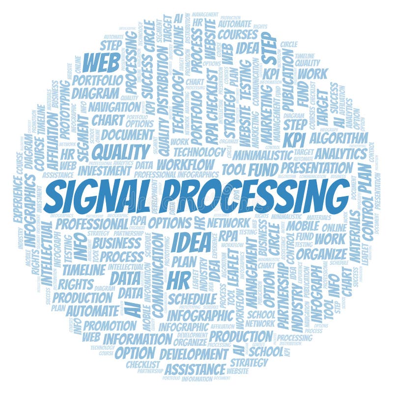 Signal Processing Typography Word Cloud Create with the Text only ...