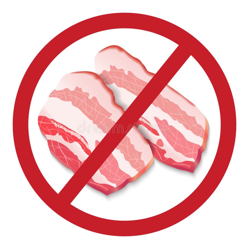 Signal Prohibited Bacon stock vector. Illustration of caution - 61458489