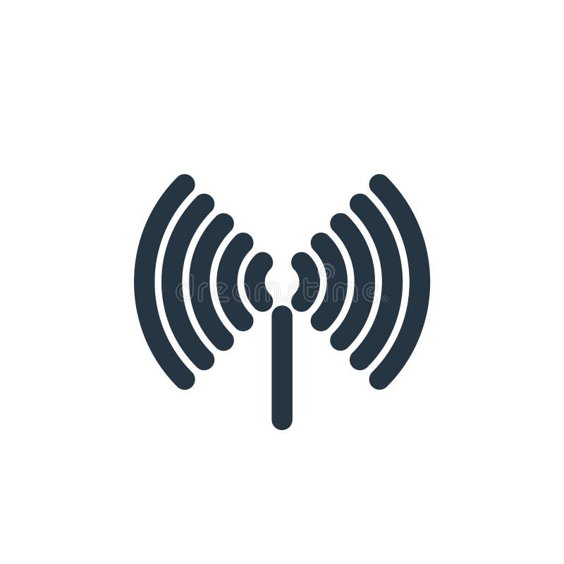 Signal Range Vector Icon Isolated on White Background. Outline, Thin ...