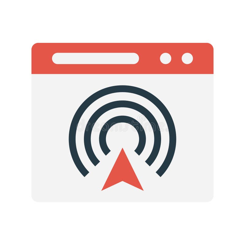 Signal Reception Vector Flat Icon Stock Vector - Illustration of ...