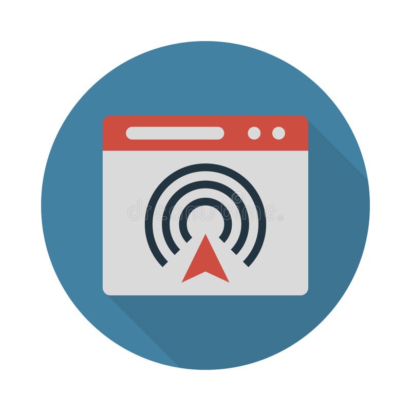 Signal Reception Vector Flat Icon Stock Illustration - Illustration of ...