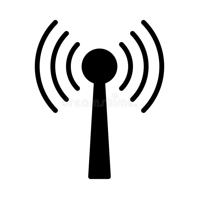 Signal Reception Vector Glyph Flat Icon Stock Illustration ...