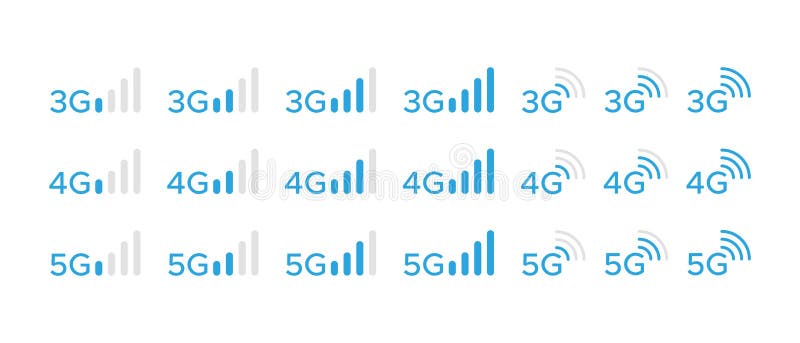 Signal Reception Network Coverage Area Vector Symbol. 3g, 4g, 5g ...