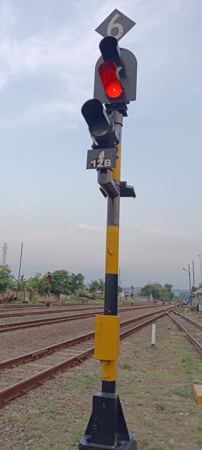 Signal signs stock photo. Image of lighting, mast, locomotive - 336496936