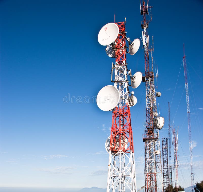 Signal station tower stock image. Image of high, summit - 10676581