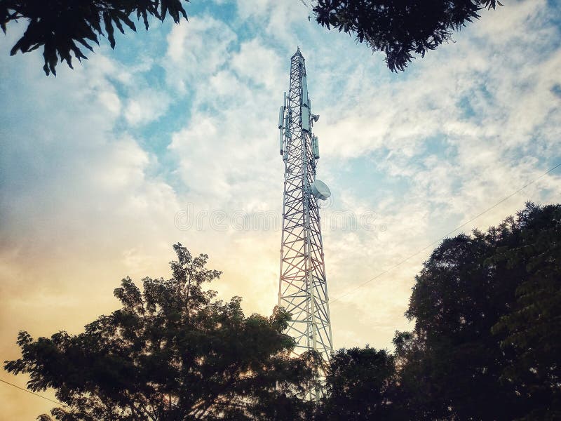 Signal Tower in the Blue Sky Stock Photo - Image of timor, tower: 329424892