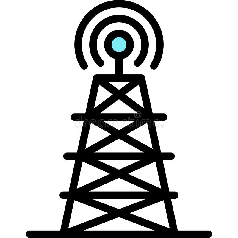Signal Tower Icon, Location Map and Navigation Vector Stock Vector ...