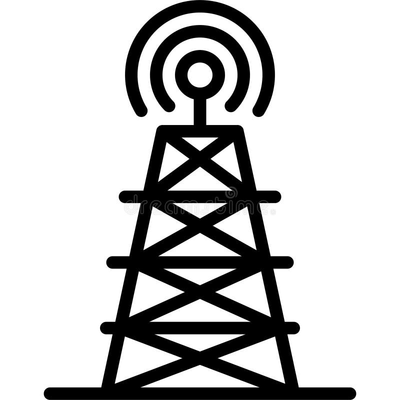 Signal Tower Icon, Location Map and Navigation Vector Stock Vector ...