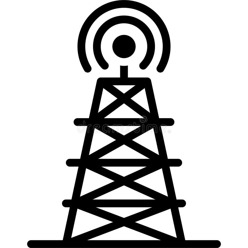 Signal Tower Icon, Location Map and Navigation Vector Stock Vector ...
