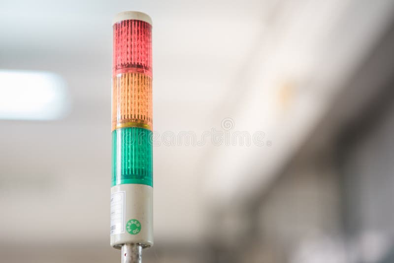 A Signal Tower Light in the Factory Stock Photo - Image of business ...