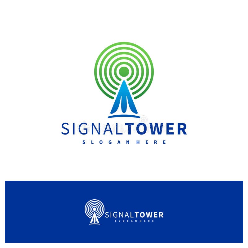 Signal Tower Logo Design Vector Template, Signal Tower Logo Concepts ...