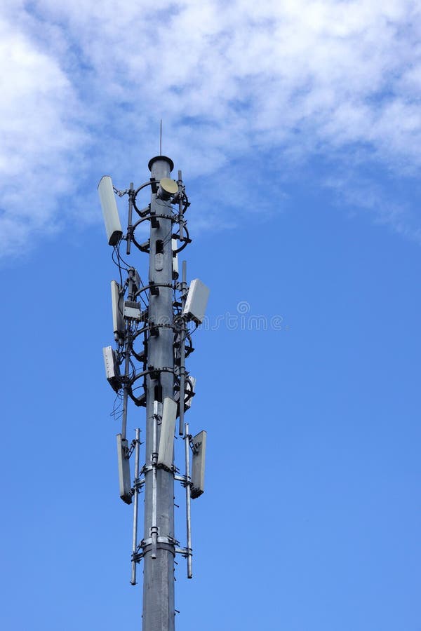 Signal tower stock image. Image of blue, signal, equipment - 181126239