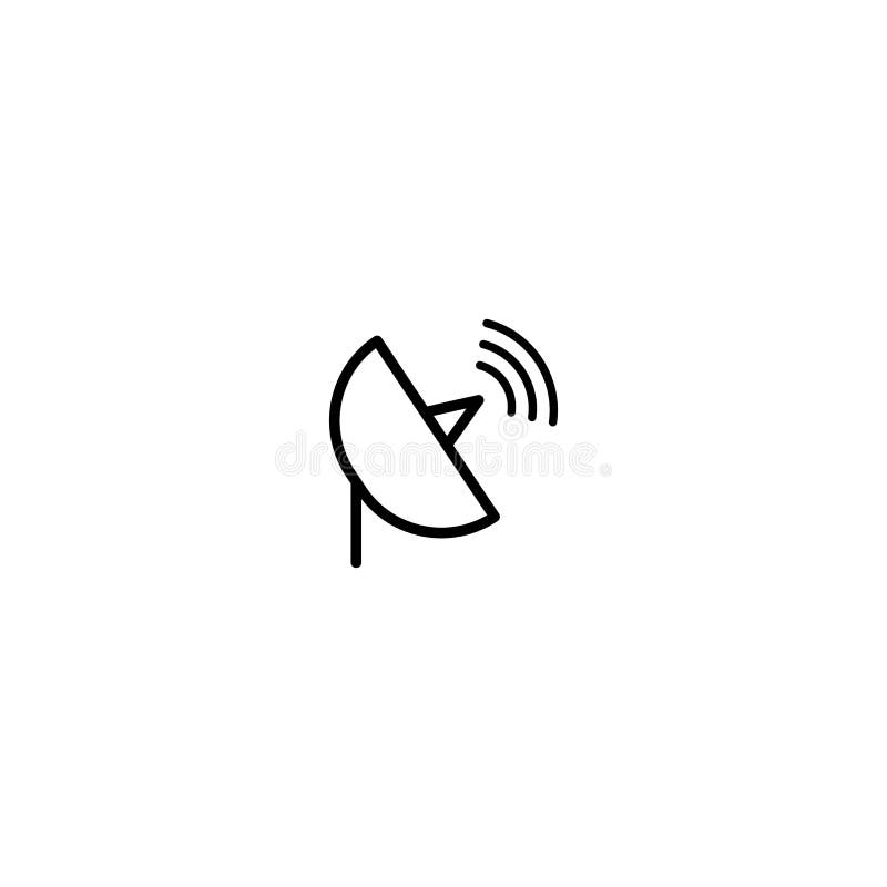 Signal Transmission Icon. Antenna or Broadcasting Tower and Signal ...