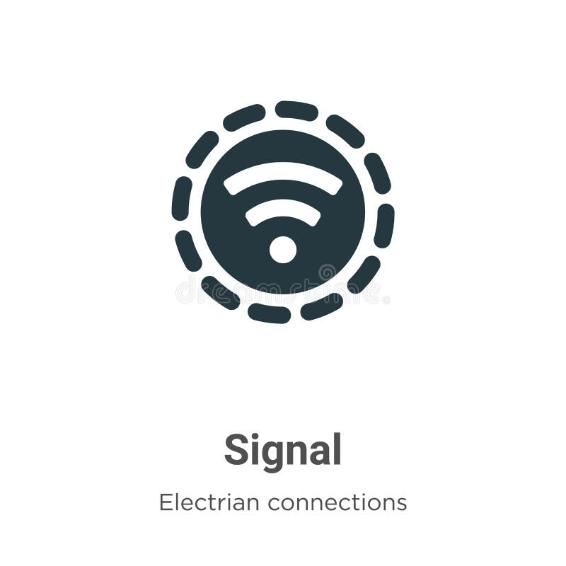 Signal Vector Icon on White Background. Flat Vector Signal Icon Symbol ...