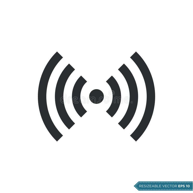 Signal Wave Icon Vector Logo Template Illustration Design Stock ...