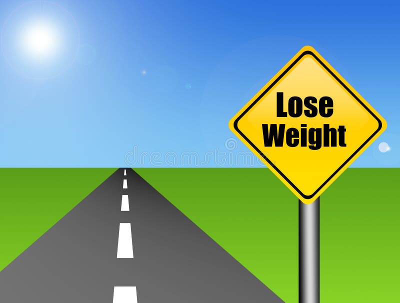 Weight Loss Road Sign Illustration Design Stock Illustration ...