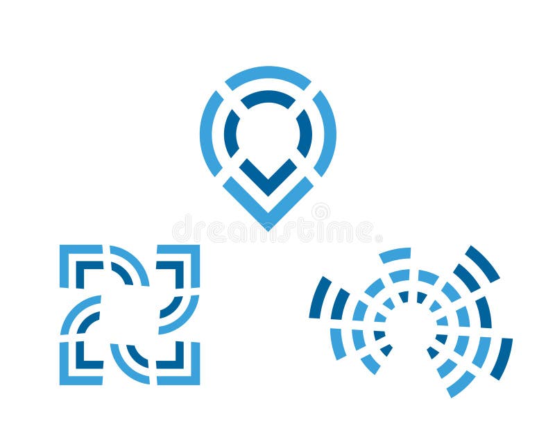 Abstract Pin Location Wireless Signal Stock Vector - Illustration of ...