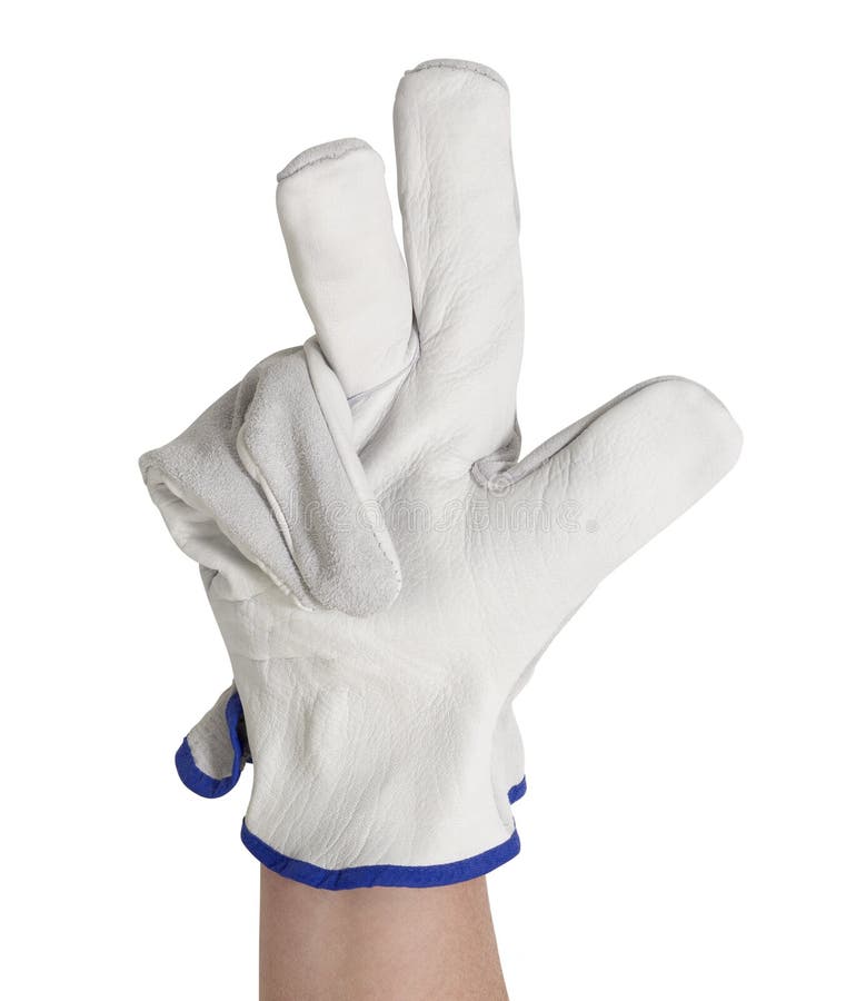 Signaling gloved hand stock image. Image of positioning - 22637501