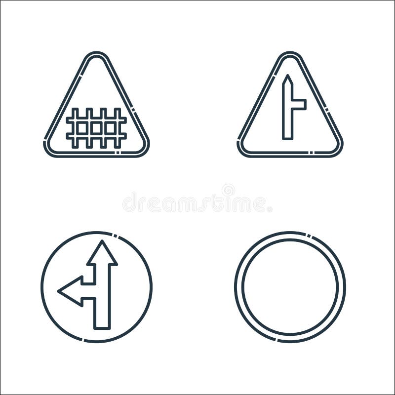 Signaling Line Icons. Linear Set Stock Vector - Illustration of safety ...