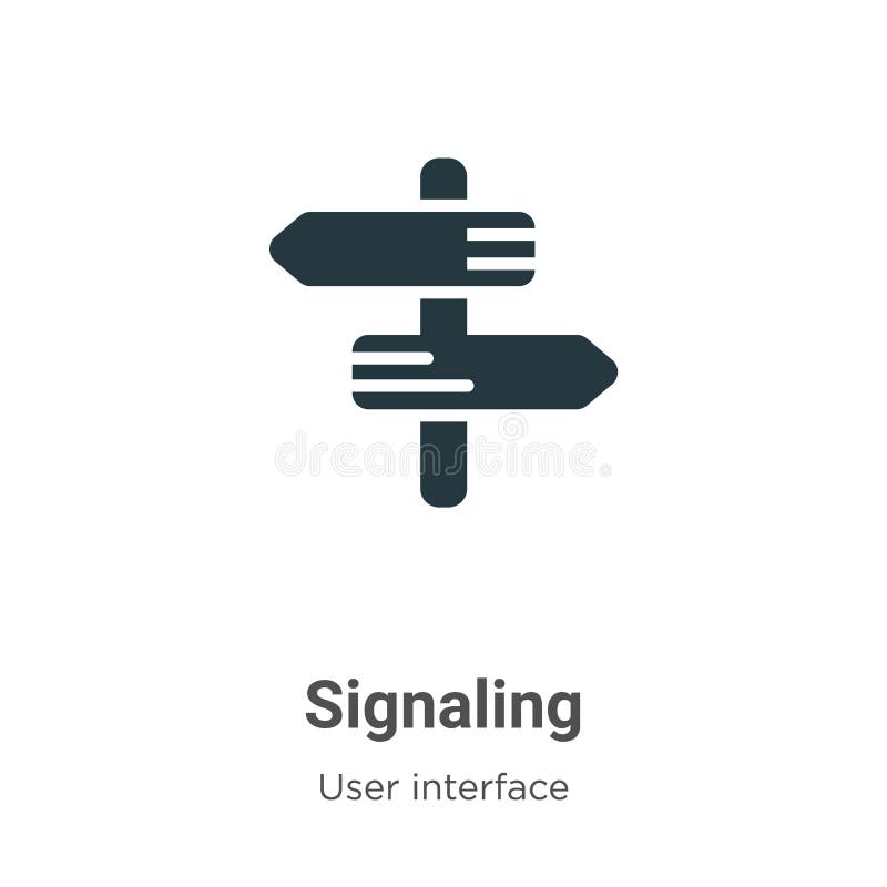 Signaling Vector Icon on White Background. Flat Vector Signaling Icon ...
