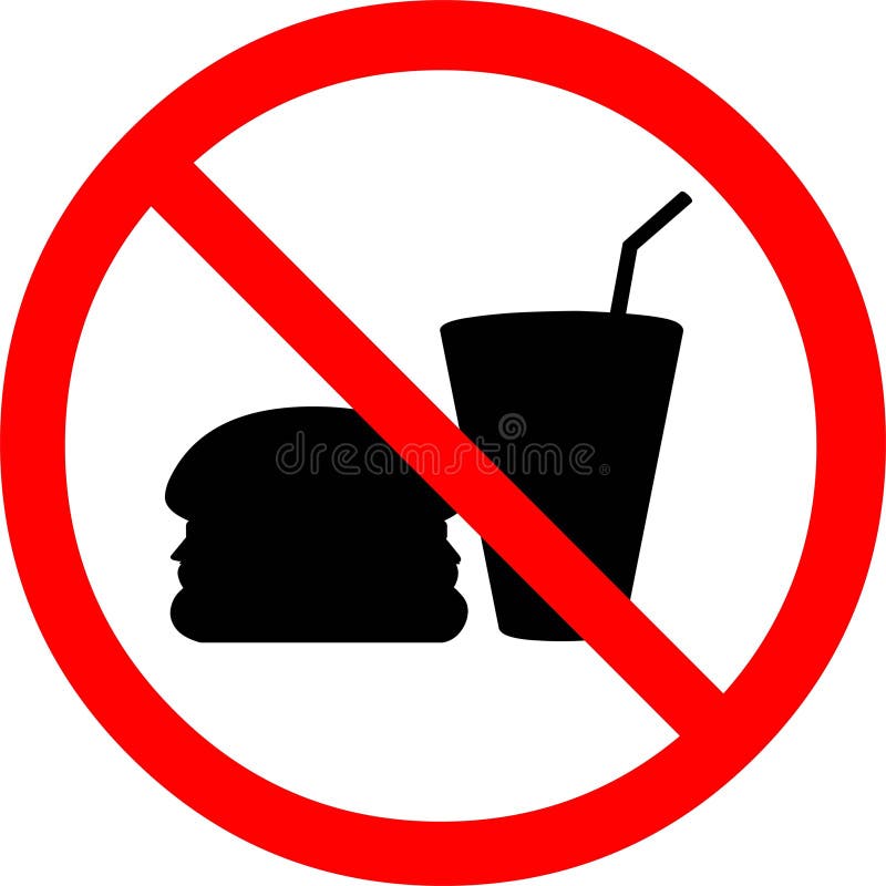 Signalisation Repas Et Boisson Interdits Illustration de Vecteur ...