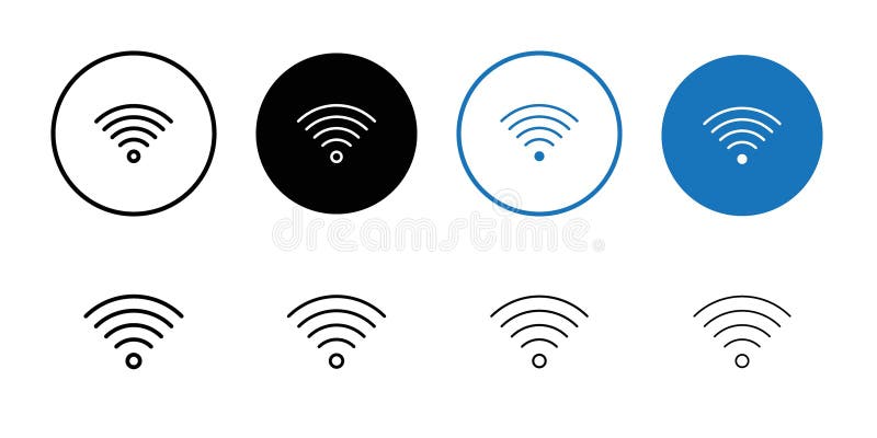 Signals Icon Flat Fill Set Collection Stock Vector - Illustration of ...