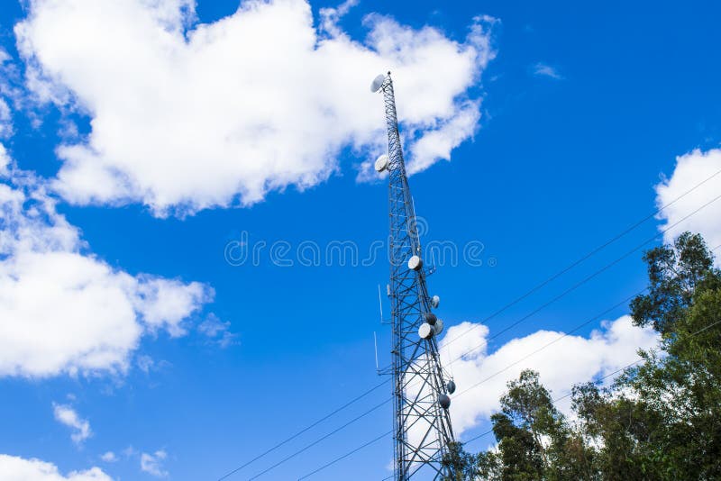 A signals tower stock photo. Image of trees, signals - 69751892