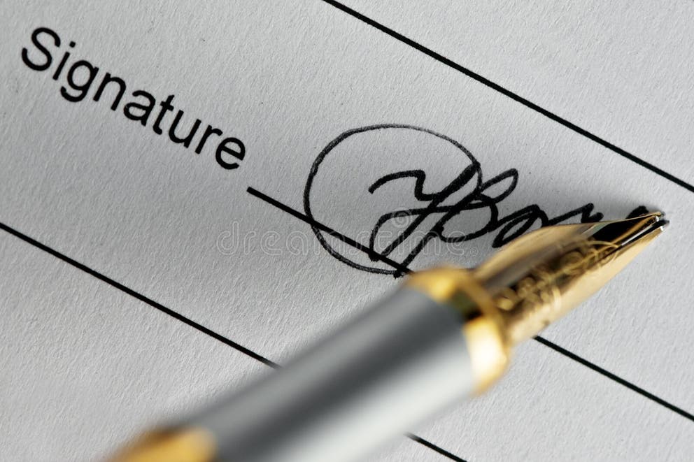 Signature stock photo. Image of deal, gold, macro, signature - 11197748