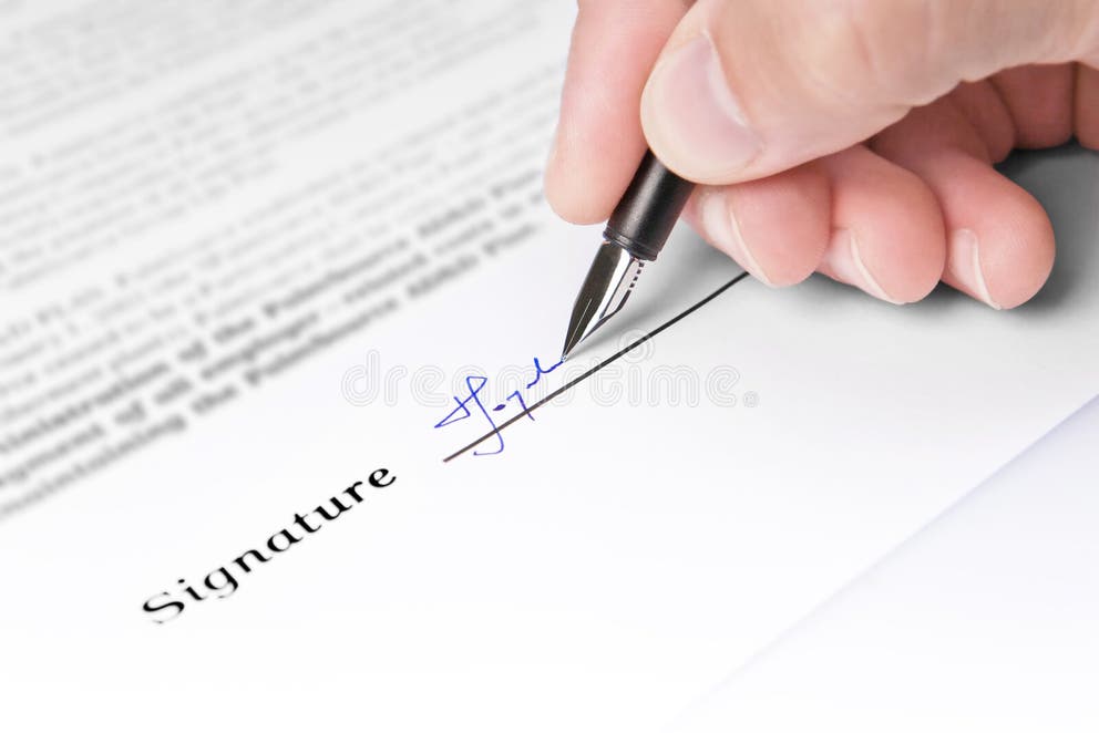 Signature stock photo. Image of form, estate, last, autographing - 12260058