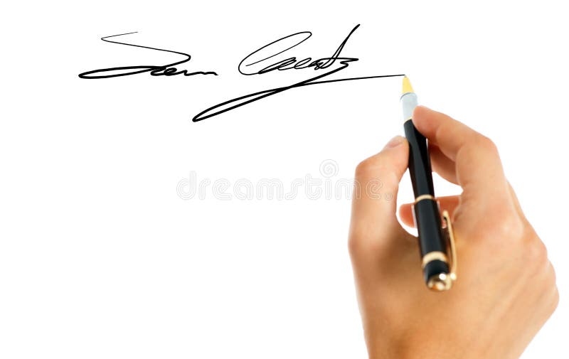 Signature stock photo. Image of contract, hand, paper - 22966094
