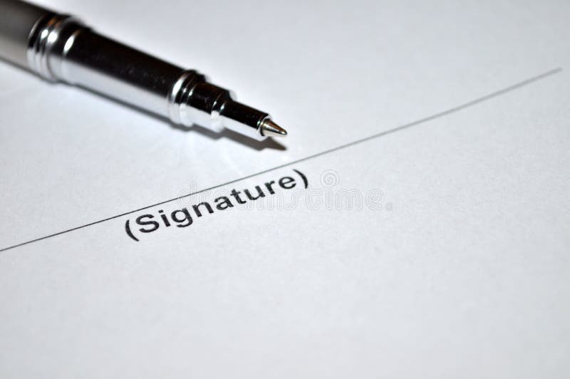 Signature stock image. Image of workplace, paper, text - 38158473