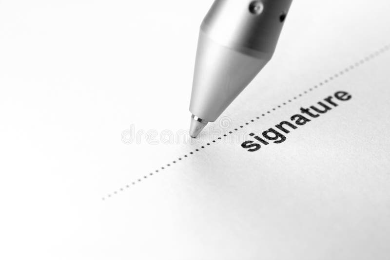 Signature stock image. Image of sign, agreement, paperwork - 231213