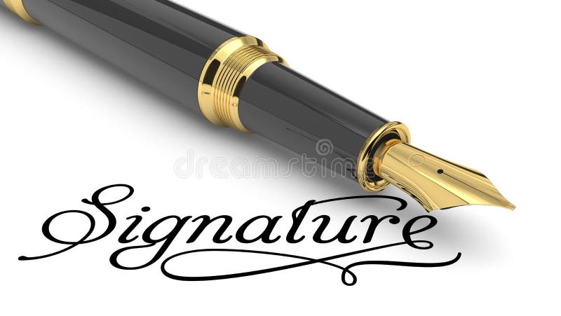Inscription D'une Signature Manuscrite. Photo stock - Image du accords ...