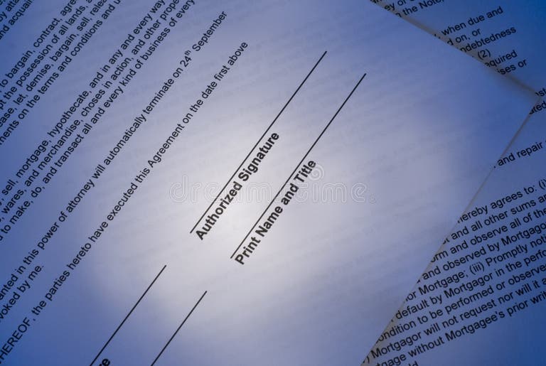 Signature area stock image. Image of corporate, finance - 7845743