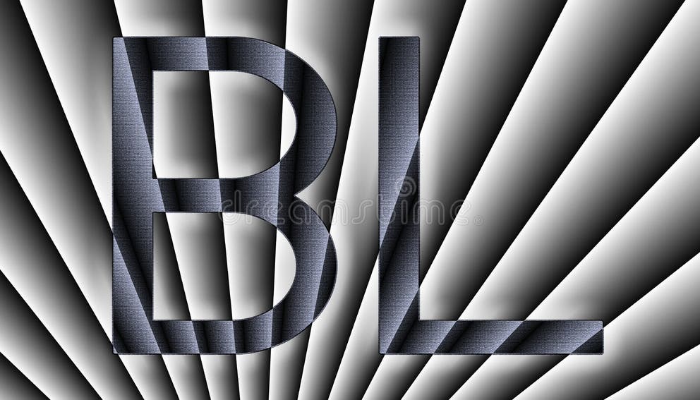 Signature BL , corner grad stock illustration. Illustration of capital ...