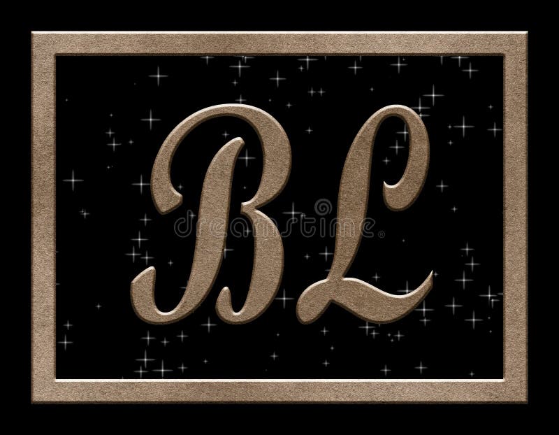 Signature BL , crystal stock illustration. Illustration of decoration ...