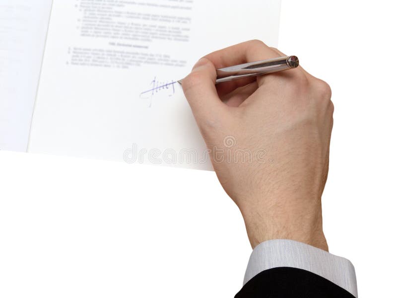 The Signature of Business Contract Stock Image - Image of contract ...