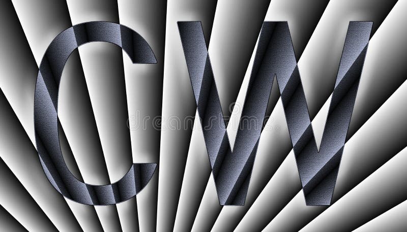 Signature CW , corner grad stock illustration. Illustration of poster ...