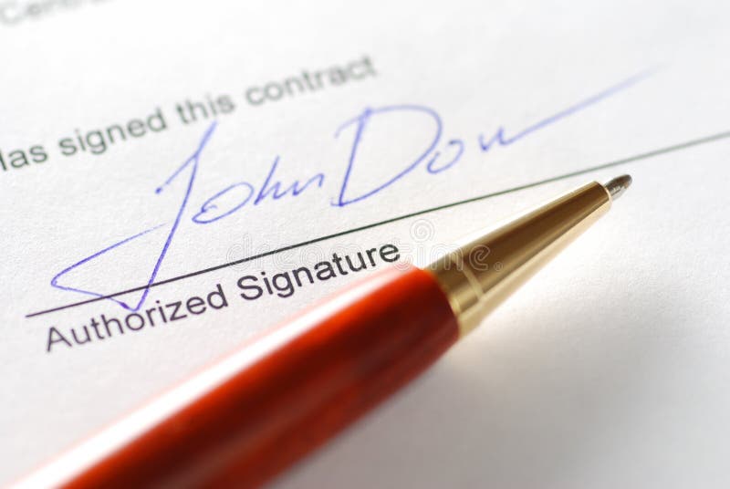 Signature d'un contrat photo stock. Image du contrat, texte - 2951534