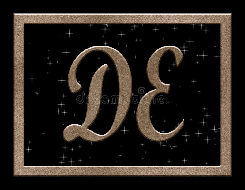 Signature DE , crystal stock illustration. Illustration of ...