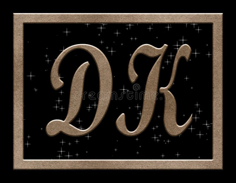 Signature DK , crystal stock illustration. Illustration of symbol ...