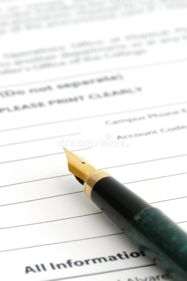 Signature of a document stock image. Image of close, communicate - 10014269
