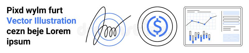Financial Metrics Analysis with Dollar Symbol, Signature, and Graph ...