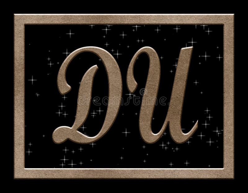 Signature DU , crystal stock illustration. Illustration of ornate ...