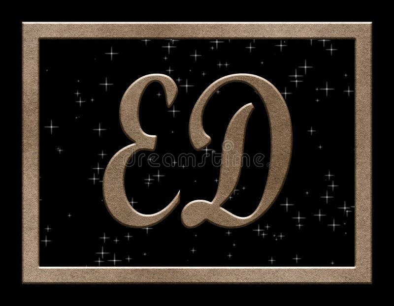 Signature ED , crystal stock illustration. Illustration of symbol ...