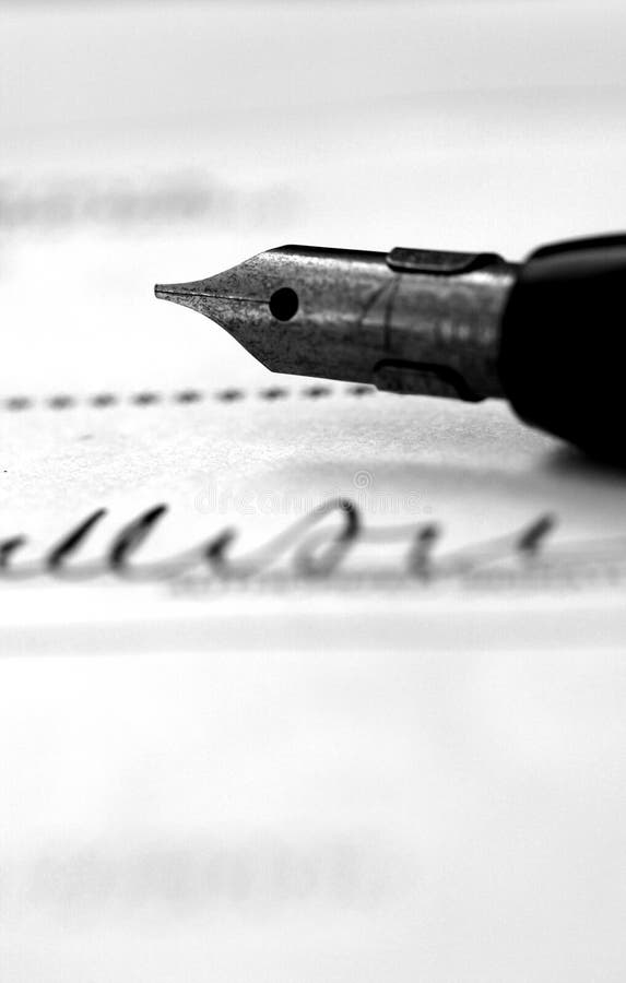 Signature photo stock. Image du affaires, document, contrat - 9108174