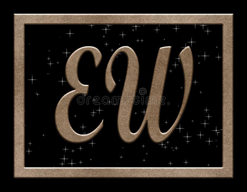 Signature EW , crystal stock illustration. Illustration of decoration ...