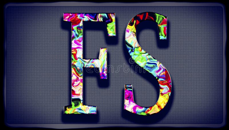 Signature FS painter rough stock illustration. Illustration of symbol ...